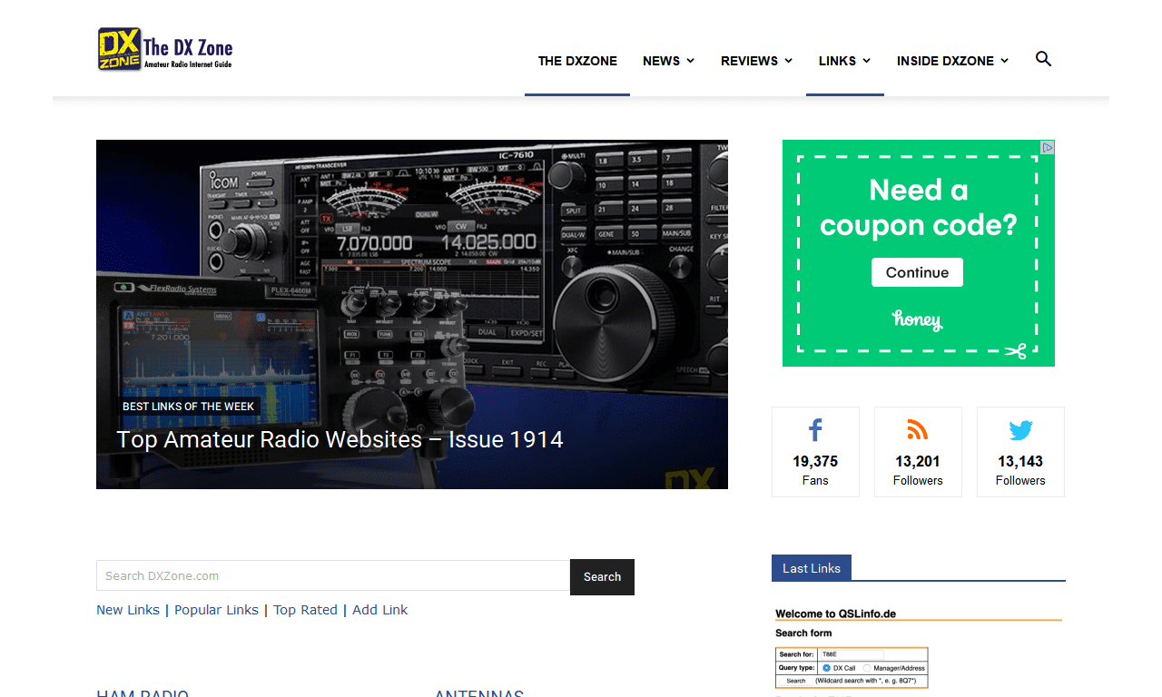 DXZone - Ham Radio Stop Amateur Radio Directory