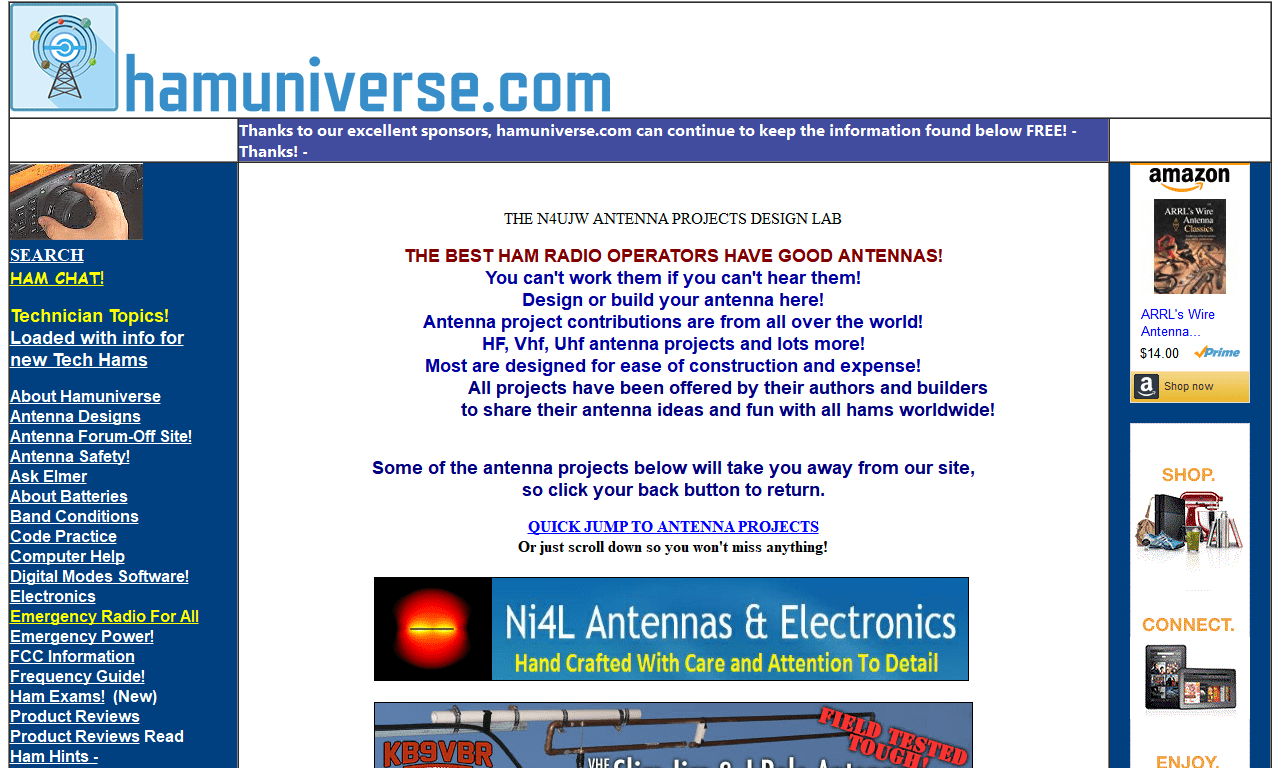 HAM Antenna Plans and Projects - Ham Radio Stop Amateur Radio Directory