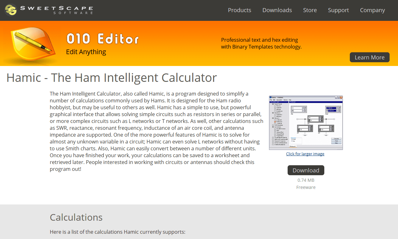 HAMIC - Ham Intelligent Calculator - Ham Radio Stop Amateur Radio Directory