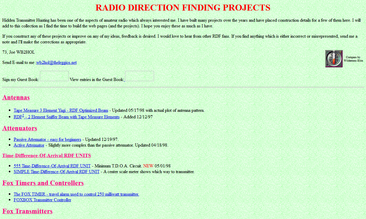 Radio Direction Finding Projects - Ham Radio Stop Amateur Radio Directory